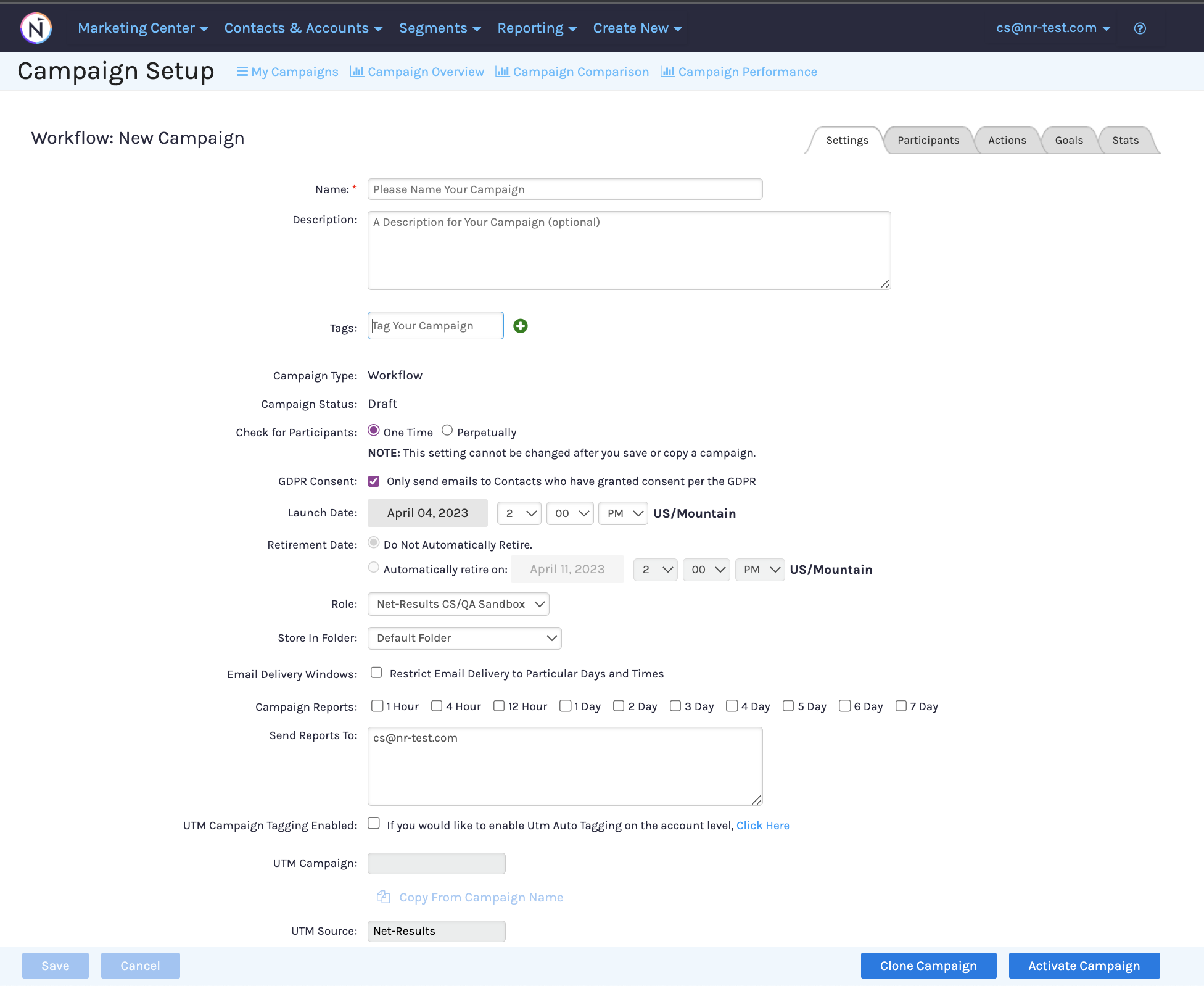 Nurture/Workflow Campaigns – Net-Results Knowledge Base