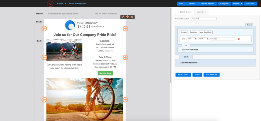 Dynamic Content in Emails – Net-Results Knowledge Base